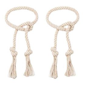 Two Rope Curtain Tie Back, Rustic and Natural Design - 2 Pack | Shop ...