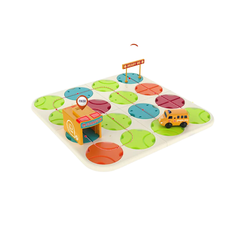 Toys Car Board Game Montessori Maze Race Track Game Campus Series ...