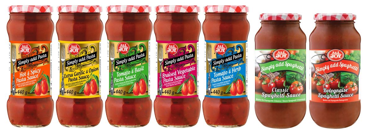 All Joy Pasta Sauce Pack of 7 Bottles x 440g - Assorted Flavours | Shop ...