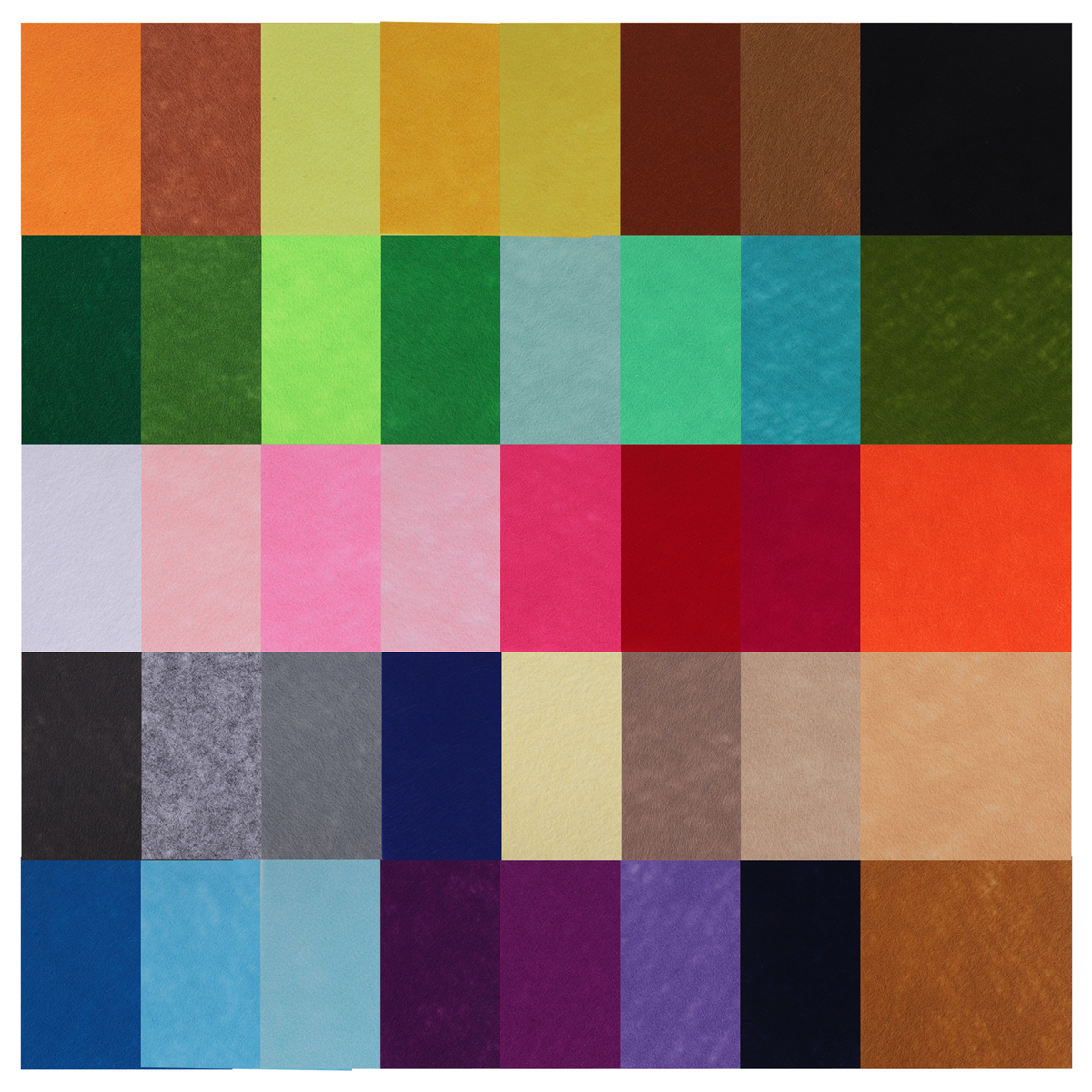 40Pcs Felt Fabric Squares DIY Craftwork Felt Crafts Assorted Colors ...