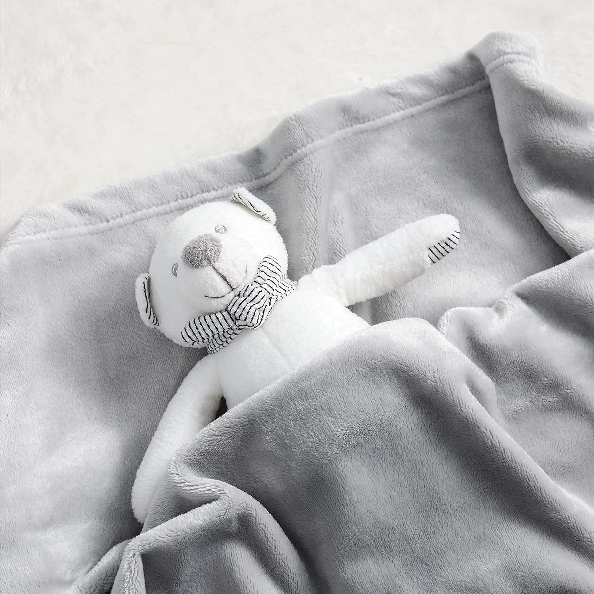 Soft Fleece Baby & Toddler Footed Throw Blanket: Sewn in Foot Pedi ...