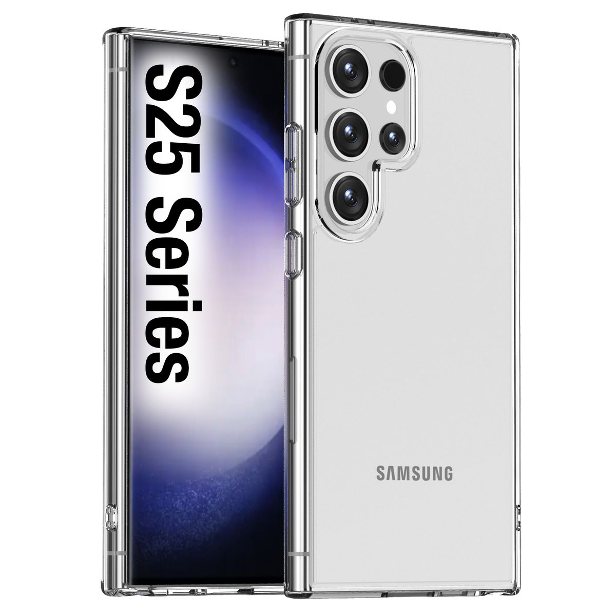 EDGE Premium Clear Crystal Case For Samsung S25 Ultra / S25 Plus / S25 ...