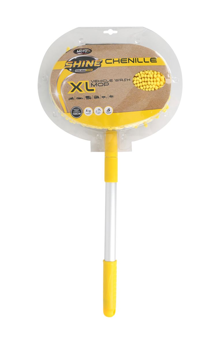 Moto Quip Shine XL Vehicle Wash Mop with Telescopic Handle - 100cm ...