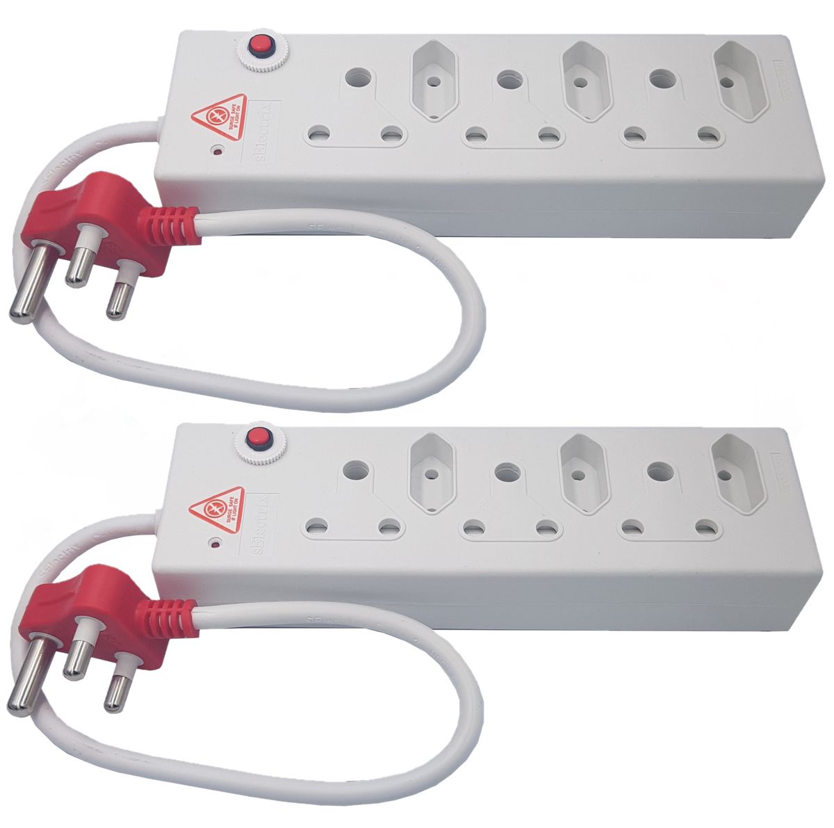 Two Pack: Surged & Overload Protection Multi-Plug 3 X 16A + 3 X 5A E 26 ...