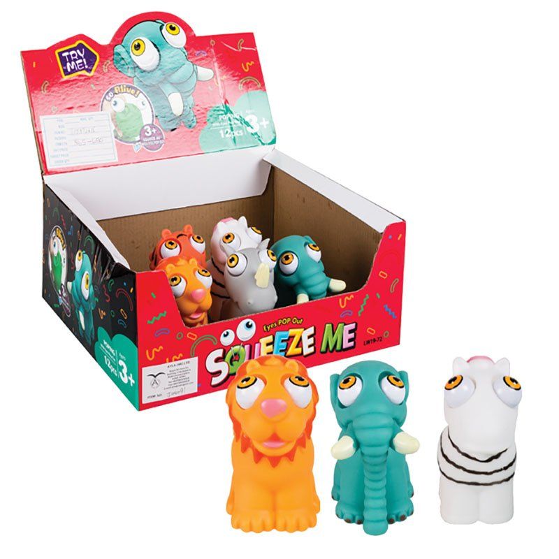 Bulk Pack x 12 Novelty Animals Big Eyes Pop 9cm | Shop Today. Get it ...