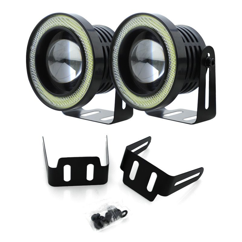 Pair Of 89MM 3.5 Inches 3200LM 10W White Angel Eyes COB LED Fog Lights ...