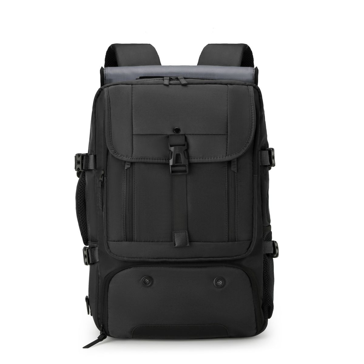 Outdoor Large-Capacity Travel Multifunctional Men's Black Backpack ...