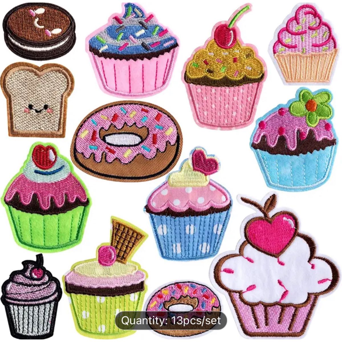 13 Pieces Cakes and Doughnuts Iron on Patches | Shop Today. Get it ...