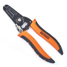 Jakemy Ergonomic Stainless Steel Wire Stripper - Black and Orange ...