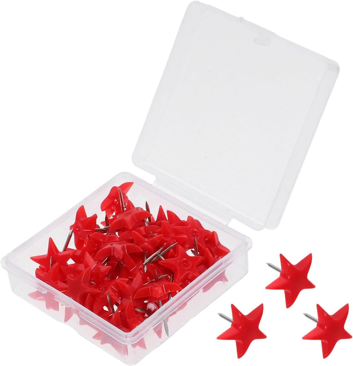 200 Piece Push Pins: Star Shaped Thumb Tacks Drawing Pushpins Bulletin ...