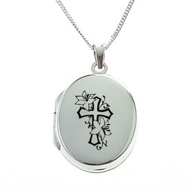 Holy Communion Sterling Silver Locket With Chain | Shop Today. Get it ...