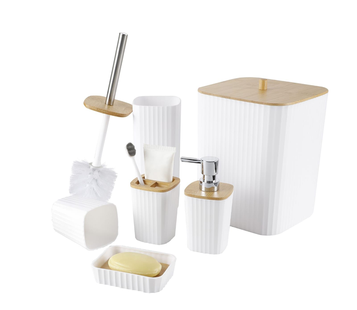 6 Piece Bathroom Set - White | Shop Today. Get it Tomorrow! | takealot.com