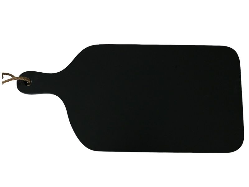 Excellent Houseware Cutting Board Black Rubberwood With Handle And Rope ...