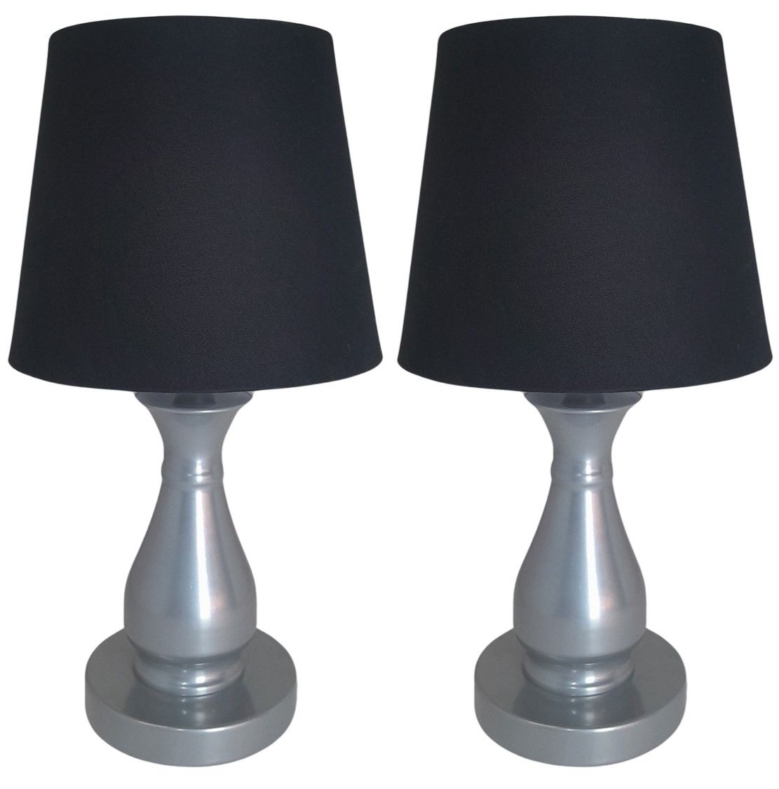 Litex Lamps Mini Shaped Metal Table Lamp with Lampshade Twinpack | Shop ...