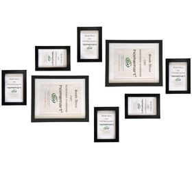 8 Piece Photo Frames Set With Plexiglass & Inner Border - 2x10"+6x6 ...