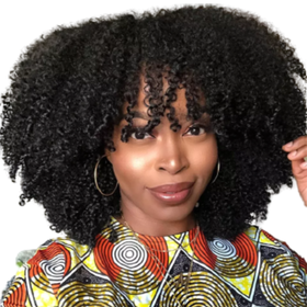 Afro Kinky Curls Brazilian Hair Fringe Wig. | Shop Today. Get it ...