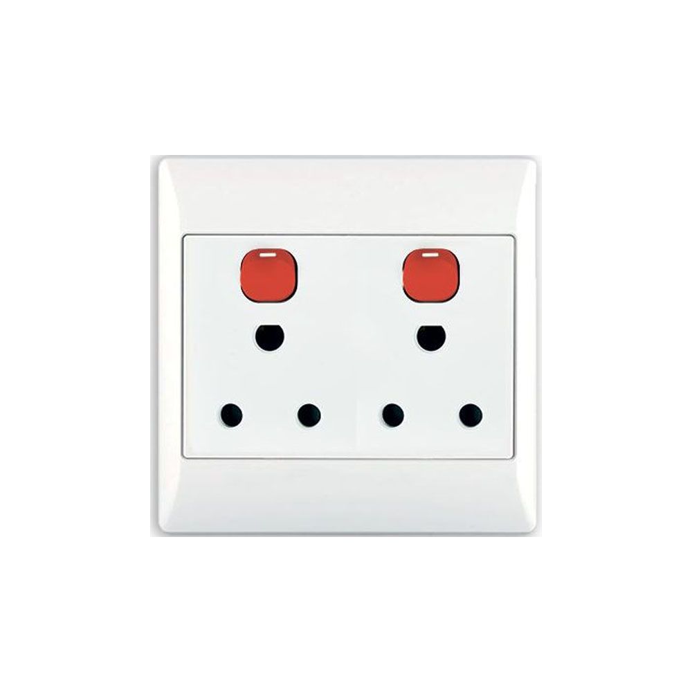 ACDC - 2x 16a Dedicated White Switched Socket Outlet 4x4 | Shop Today ...