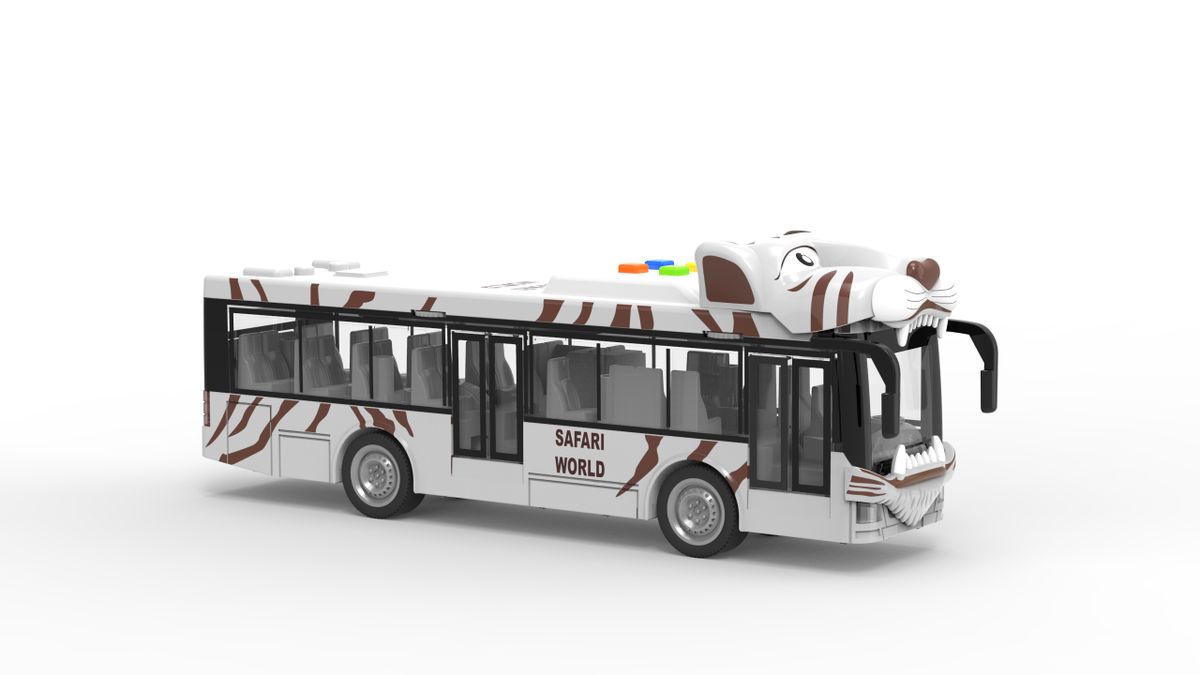 Toys of BOLDCUBE - Friction Animal Bus - Tiger Bus Toy - White | Shop ...