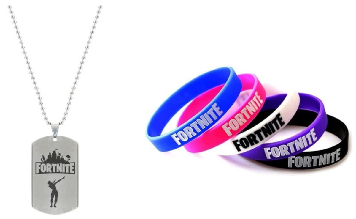 Fortnite Dab Tag Pendant with Chain & Fortnite Wristband Set | Shop ...