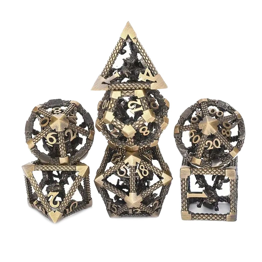 Magic Dragon Metal D&D Dice Set 7 Piece - Bronze | Shop Today. Get it ...