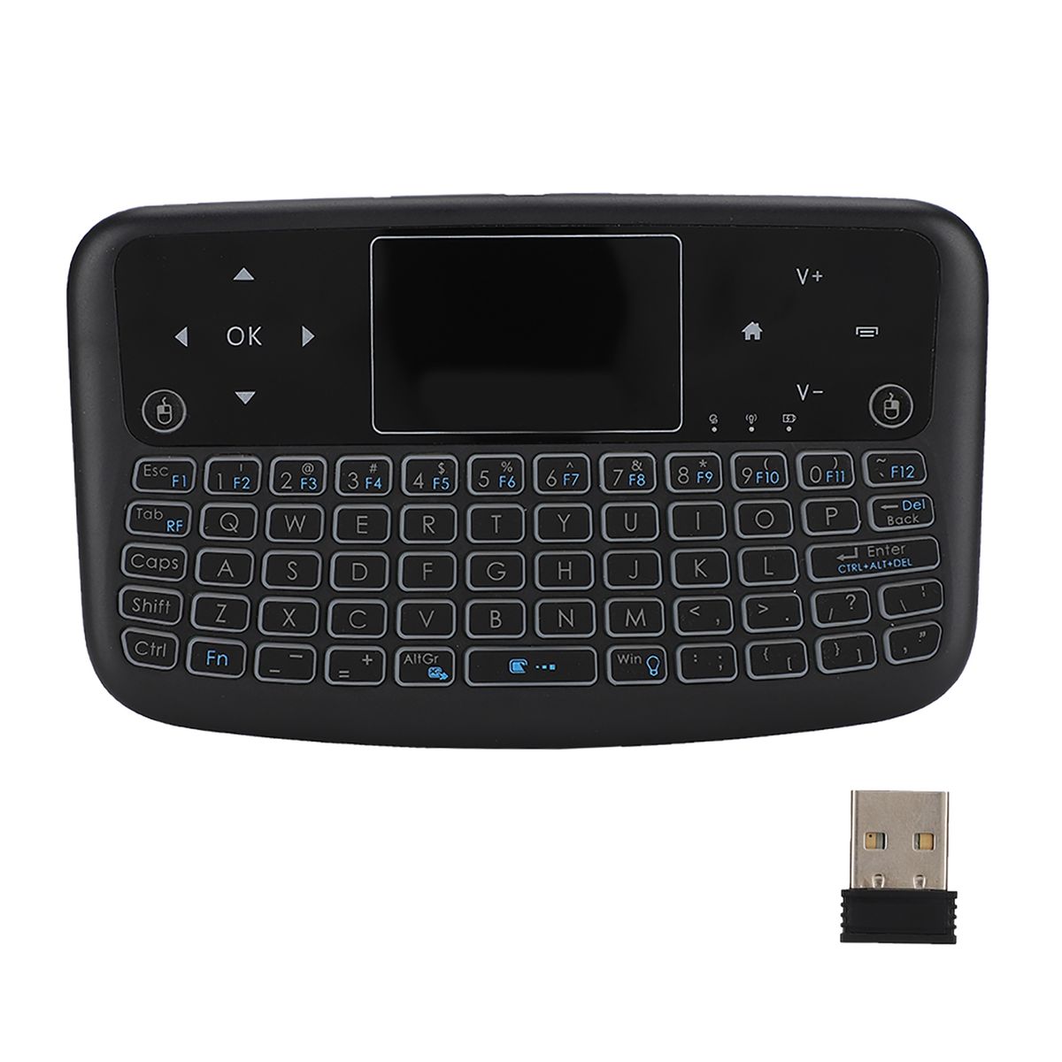 Touch Flat Backlight Button Wireless Keyboard Left and Right Mouse Keys ...