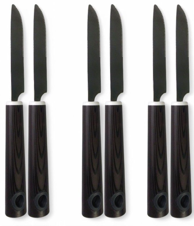6-Piece Stainless Steel Table Knife Set | Shop Today. Get it Tomorrow ...