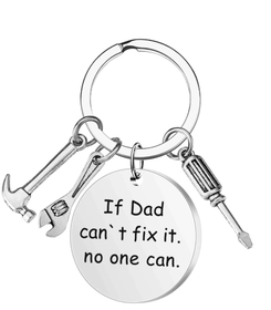 Dad Slogan Detail & Tools Key Ring/Key Ring Gift/Father's Day Present ...
