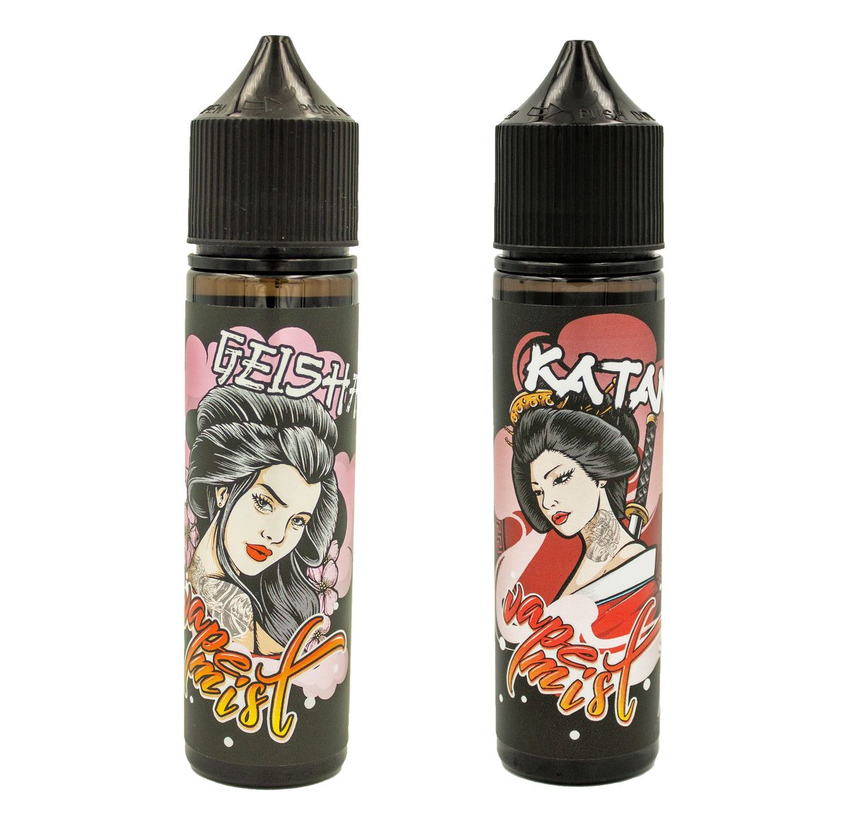 Vape Juice Katana 60ML (2mg) & Geisha 60ML (2mg) Vape Flavour Vape Mist ...