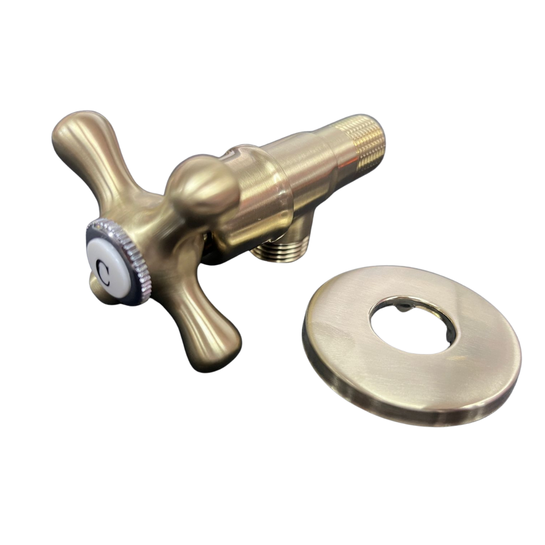 Premium Quality Brushed Gold Classic Angle Valve | Shop Today. Get it ...