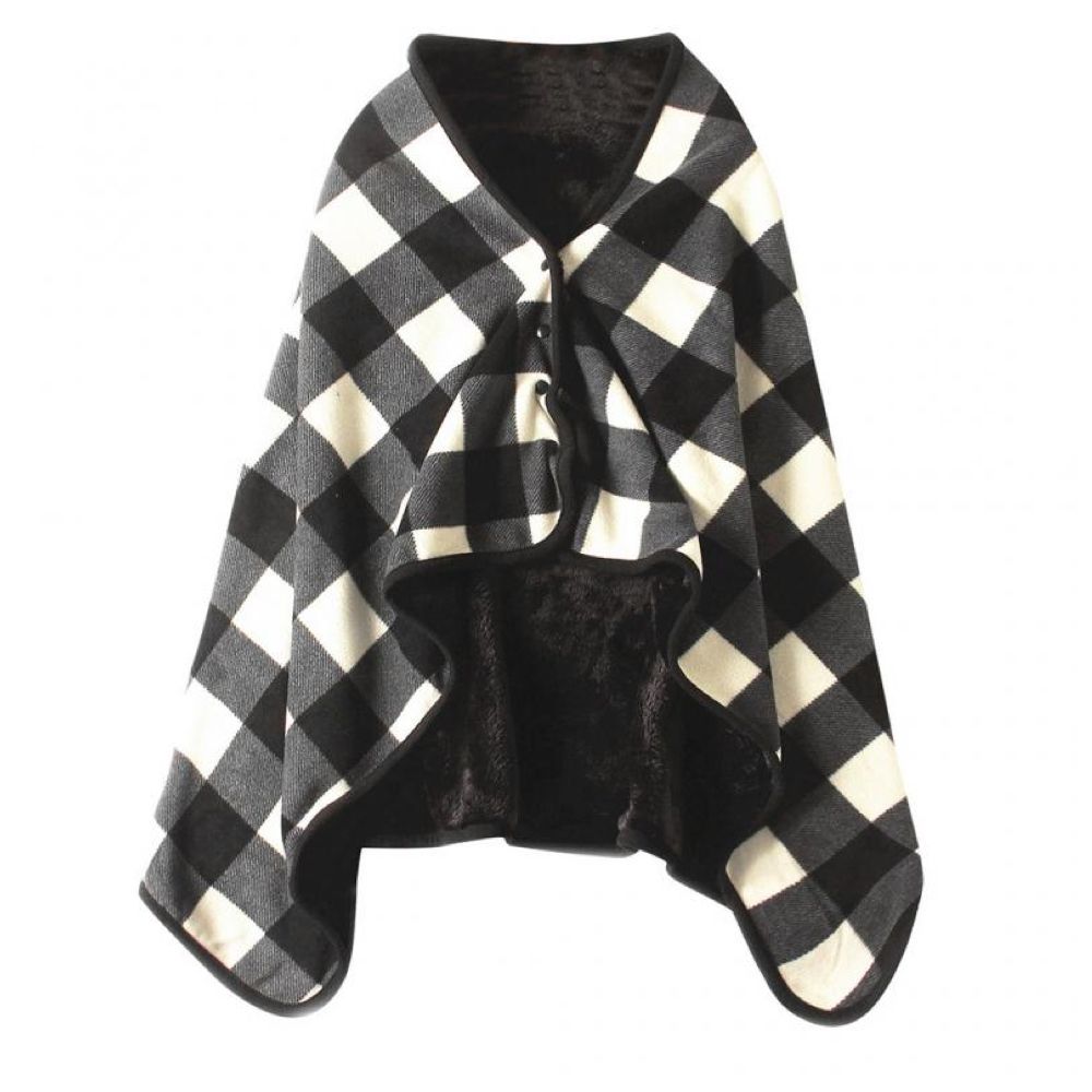 Home Fashion Wearable Warm And Cozy Double Layered Fleece Blanket ...