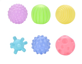Sensory Soft Touch Baby Squeeze Balls Set - Textured Educational Toy ...