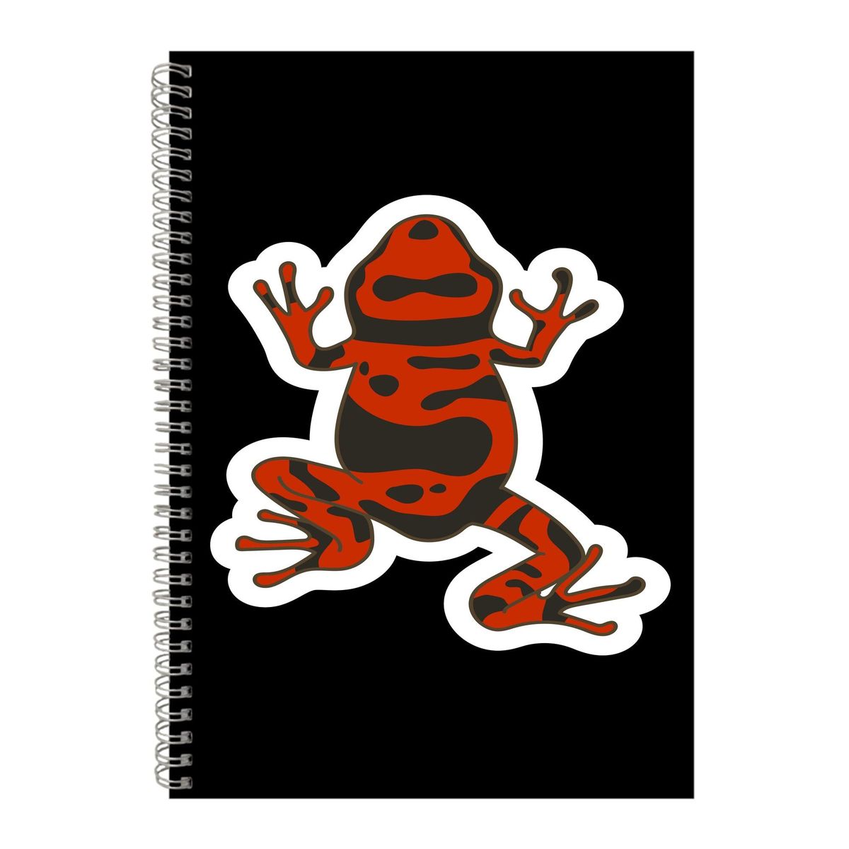 Poison A4 Notebook Spiral and Lined Frog Lover Graphic Toad Notepad ...
