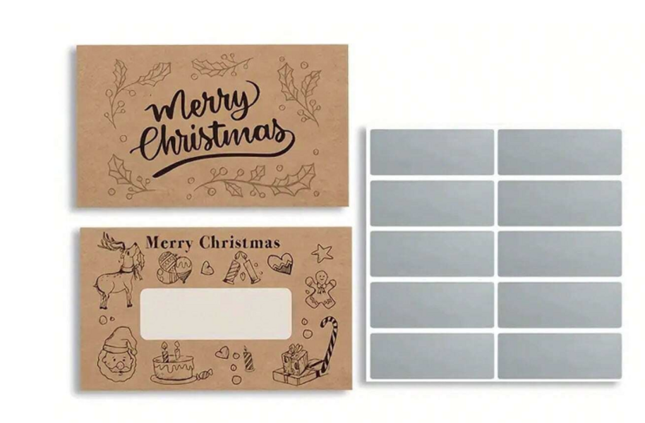 Christmas Scratch Card - Customizable x 10 | Shop Today. Get it ...
