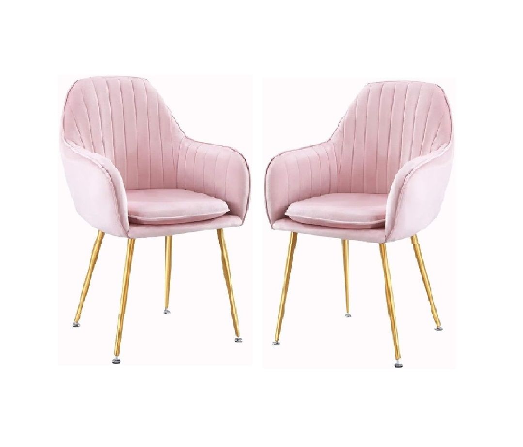 Boss Velvet Upholstered Modern Accent Arm Chair Golden Metal Legs ...