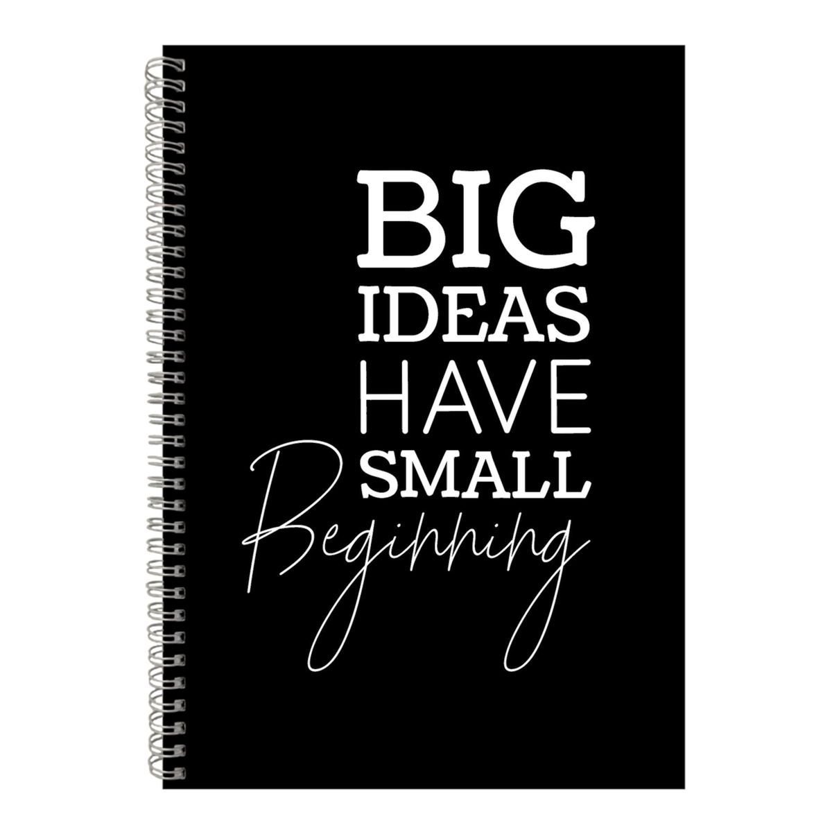 Beginning A4 Notebook Spiral Lined Motivational Sayings Graphic Notepad ...