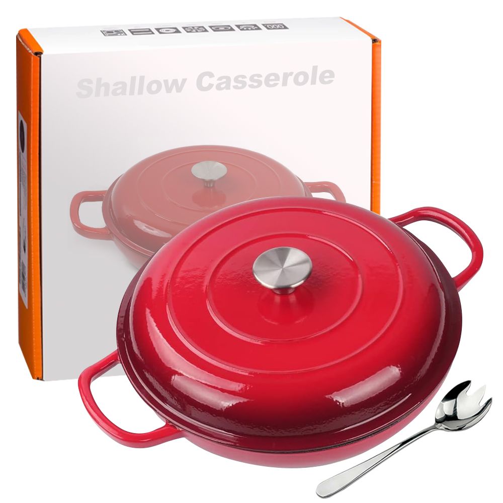 Hot Selling Enamel Cast Iron Dutch Ovens Shallow Casserole - 25cm ...