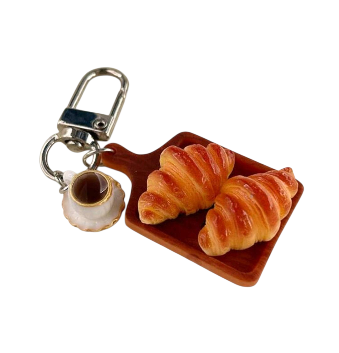 1 Pc Realistic Croissant and Coffee Keychain | Shop Today. Get it ...