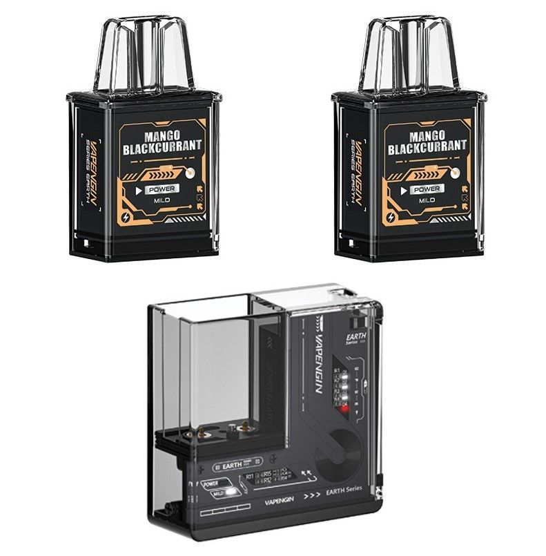 Vapengin Earth Replacement Pods x 2 & Battery-Mango Blackcurrant-50mg ...