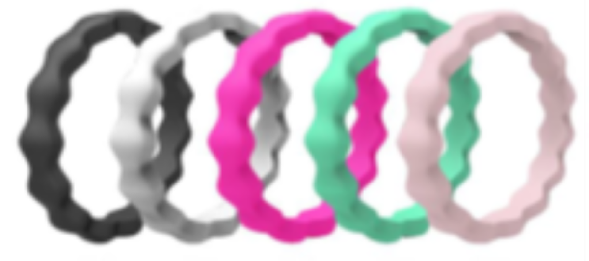 Silicone Wave Ring Stackable Set of 5 - Freedom Rings | Shop Today. Get ...