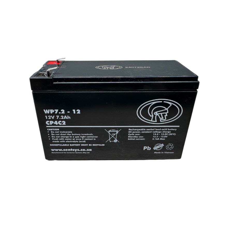 Centurion Gate Motor Battery 12V 7.2AH CP4C2 | Shop Today. Get it ...