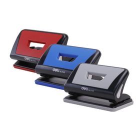 Deli - 2 Hole Plastic Punch 10 Sheets Asst. Colors - 3 Pcs x 48 Pack ...