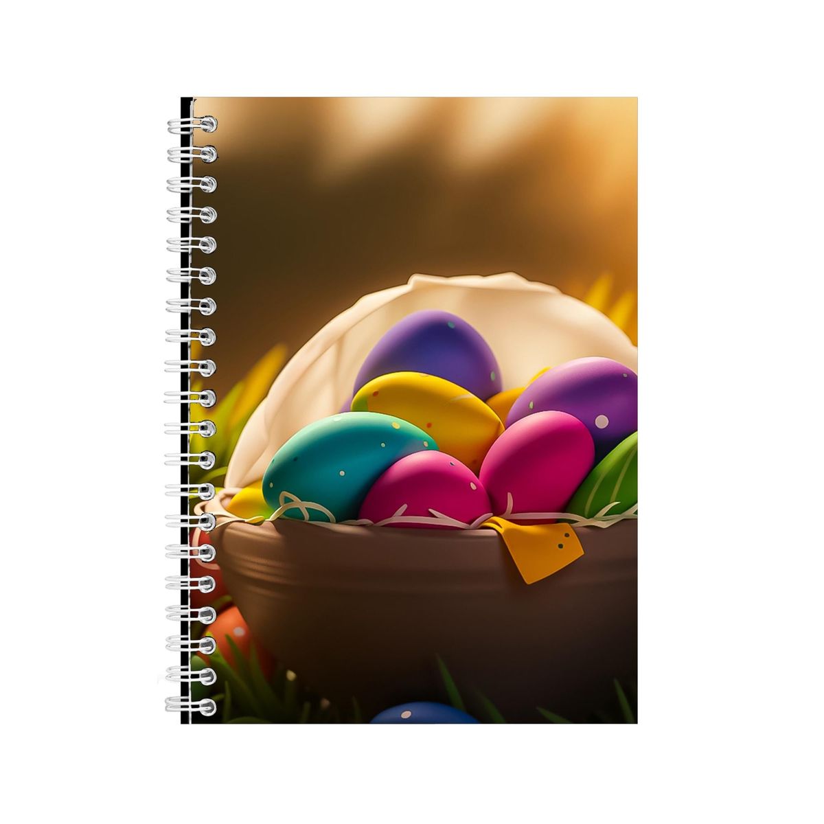 Egg A5 Notebook Spiral and Lined Trendy Easter Bunny Egg Graphic ...