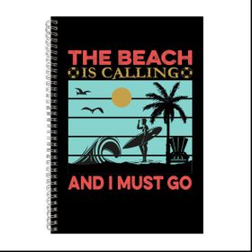 Surf Beach A4 Notebook Pad Lines Trendy Surfing Lovers Graphic Present ...