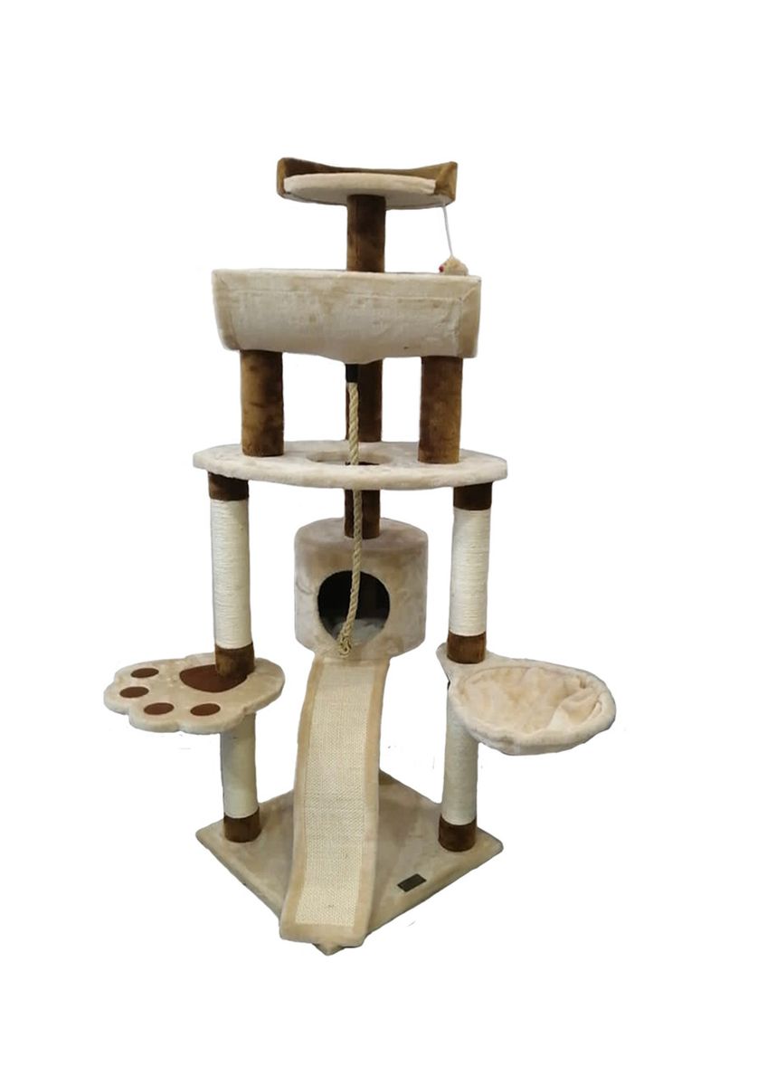 CB Cat Tree with Paw & Slide Large-Brown | Shop Today. Get it Tomorrow ...