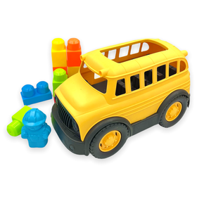 Safe Toys Vehicle Series - School Bus with Building Blocks - Toys for ...