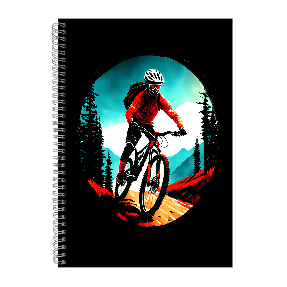 Mountain Bike A4 Notebook Pad for Sports Lovers Trendy Graphic Present 036 | Shop Today. Get it ...