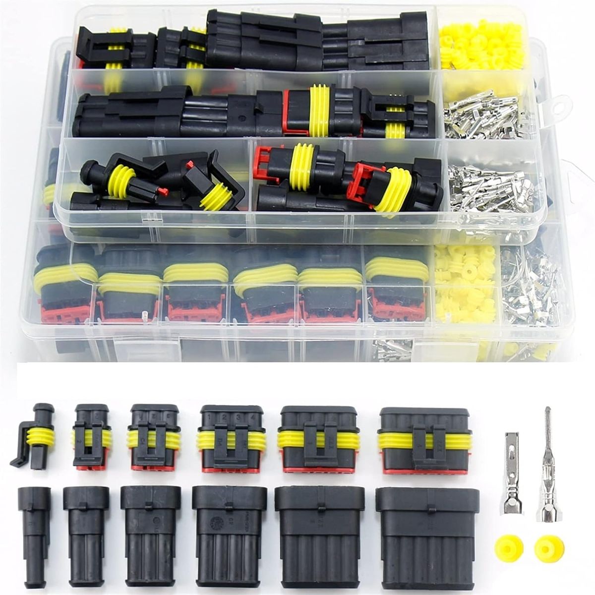 352 Piece Waterproof Car Electrical Connector Terminals Wire Connector ...