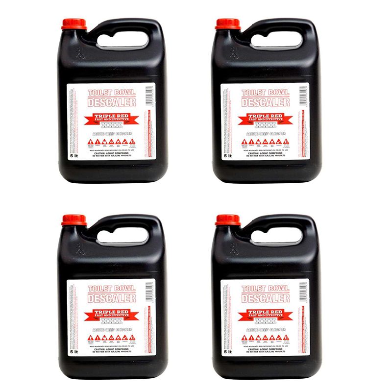 TRIPLE RED Toilet Bowl Descaler and Cleaner 5 Litre ( 4 Pack ) | Shop ...