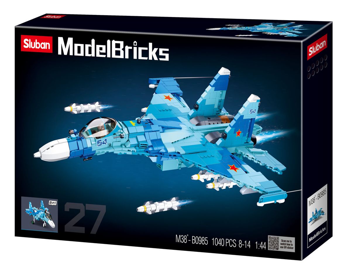 Sluban Model Bricks SU27 Fighter 1040 Pieces | Shop Today. Get it ...