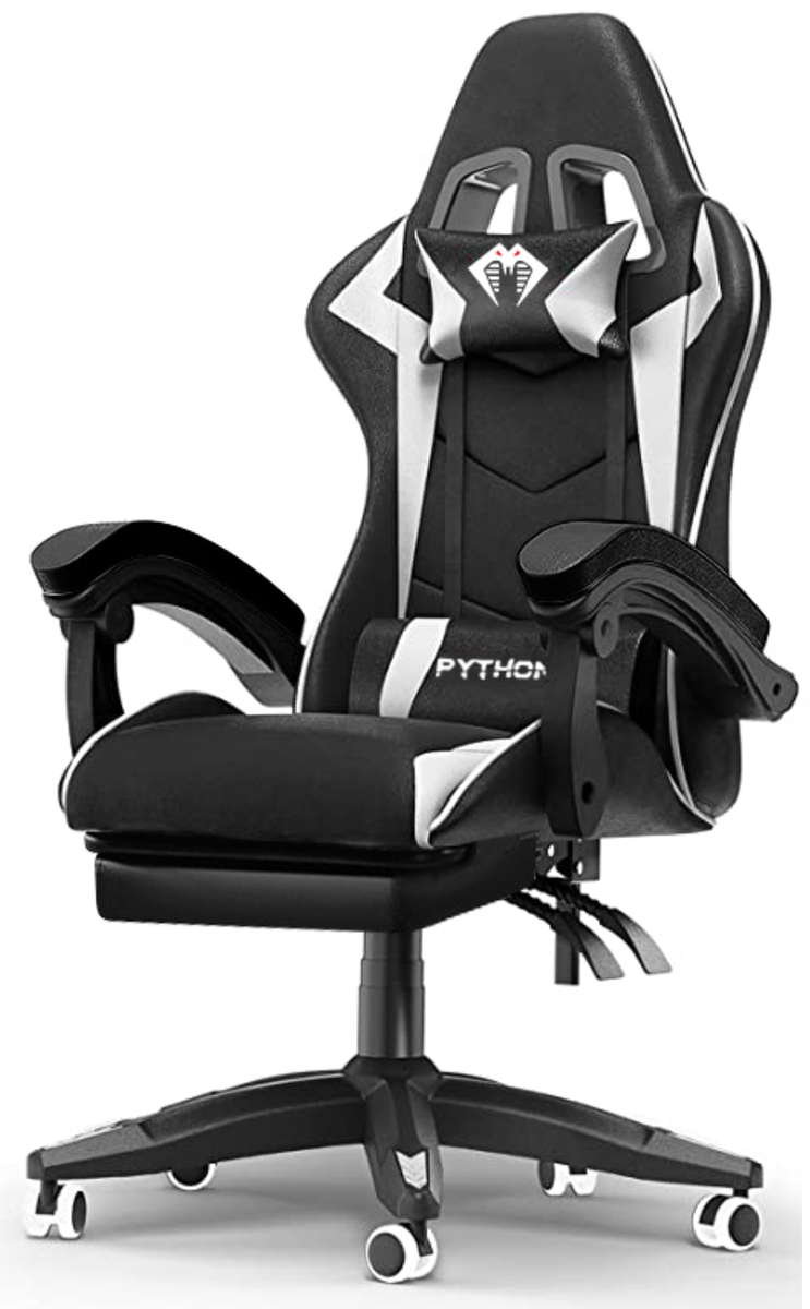 Python Ergonomic Gaming Chairs - Faux Leather Upholstery Material ...
